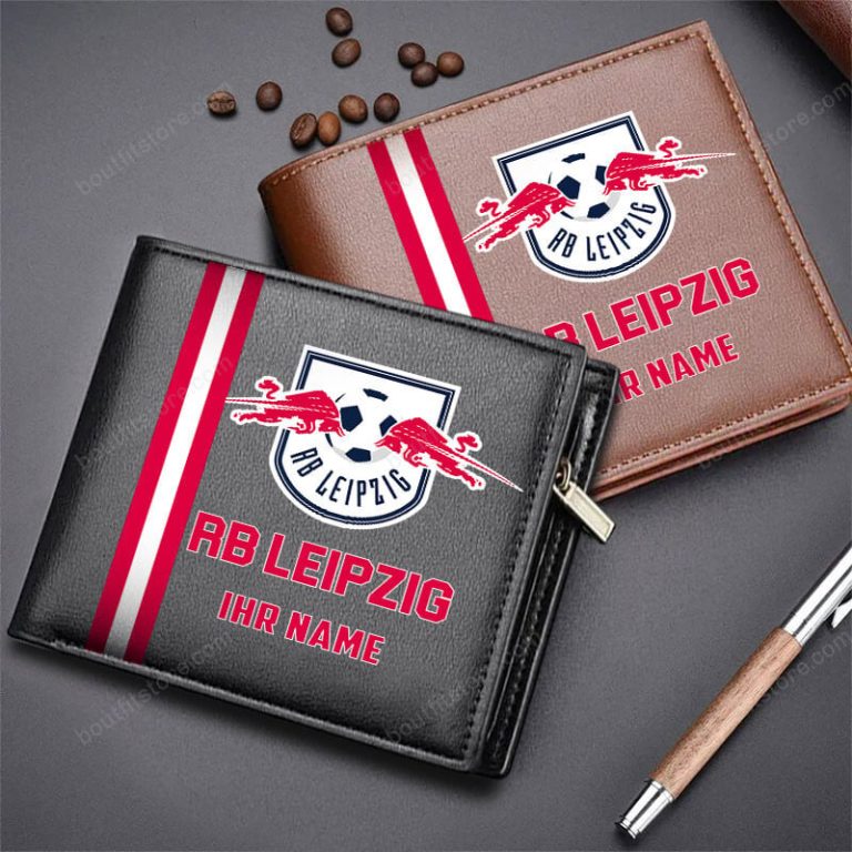 RB Leipzig Logo Individueller Name Ledergeldbörse