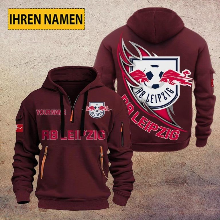 RB Leipzig Individueller Name Sonderausgabe Viertel-Zip Hoodie