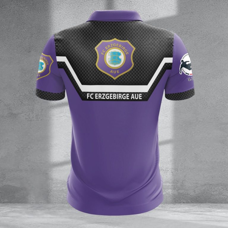 FC Erzgebirge Aue Individueller Name Neue Version Reißverschluss Poloshirt